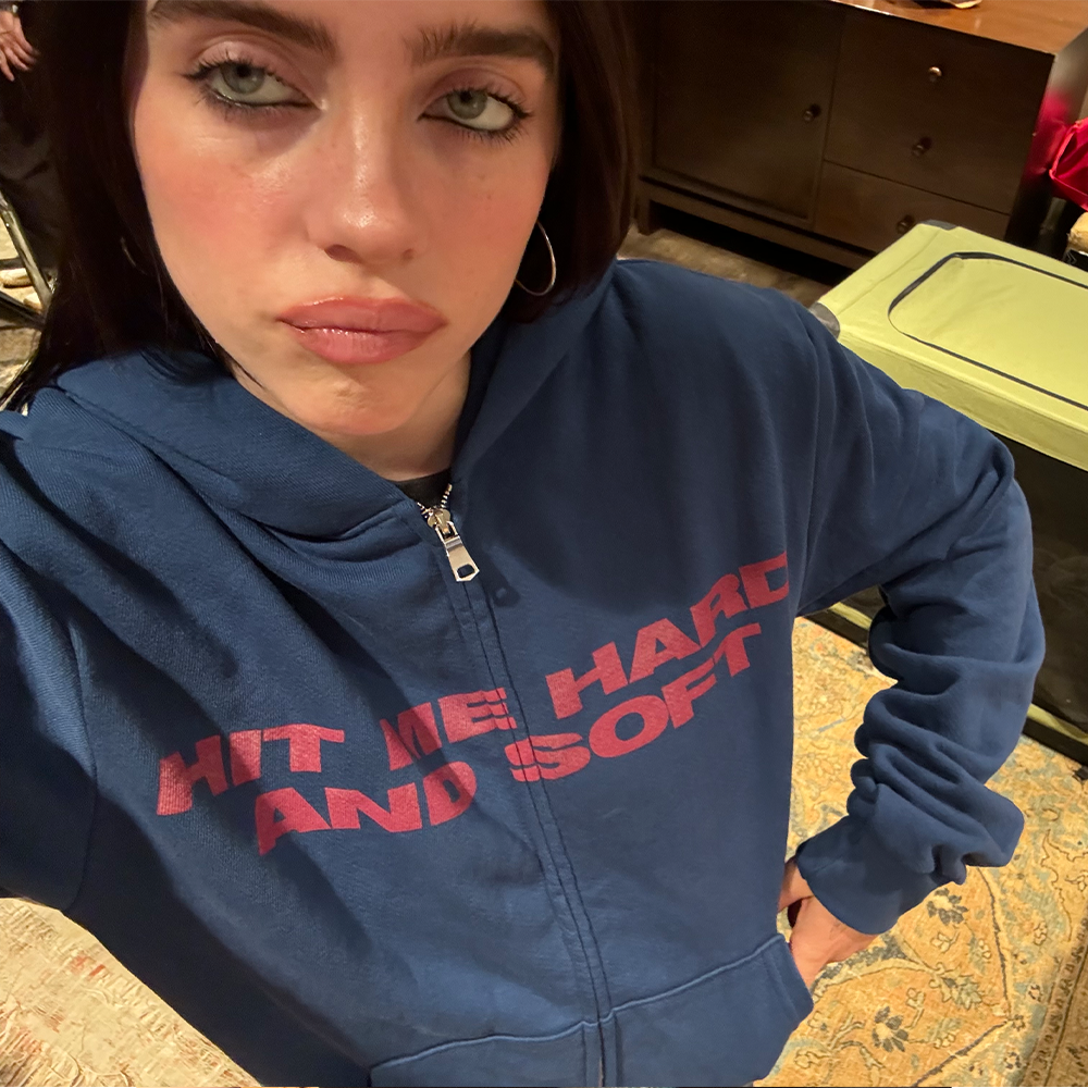 Blue And Red Zip Hoodie Billie Eilish Official Au Store Billie Eilish